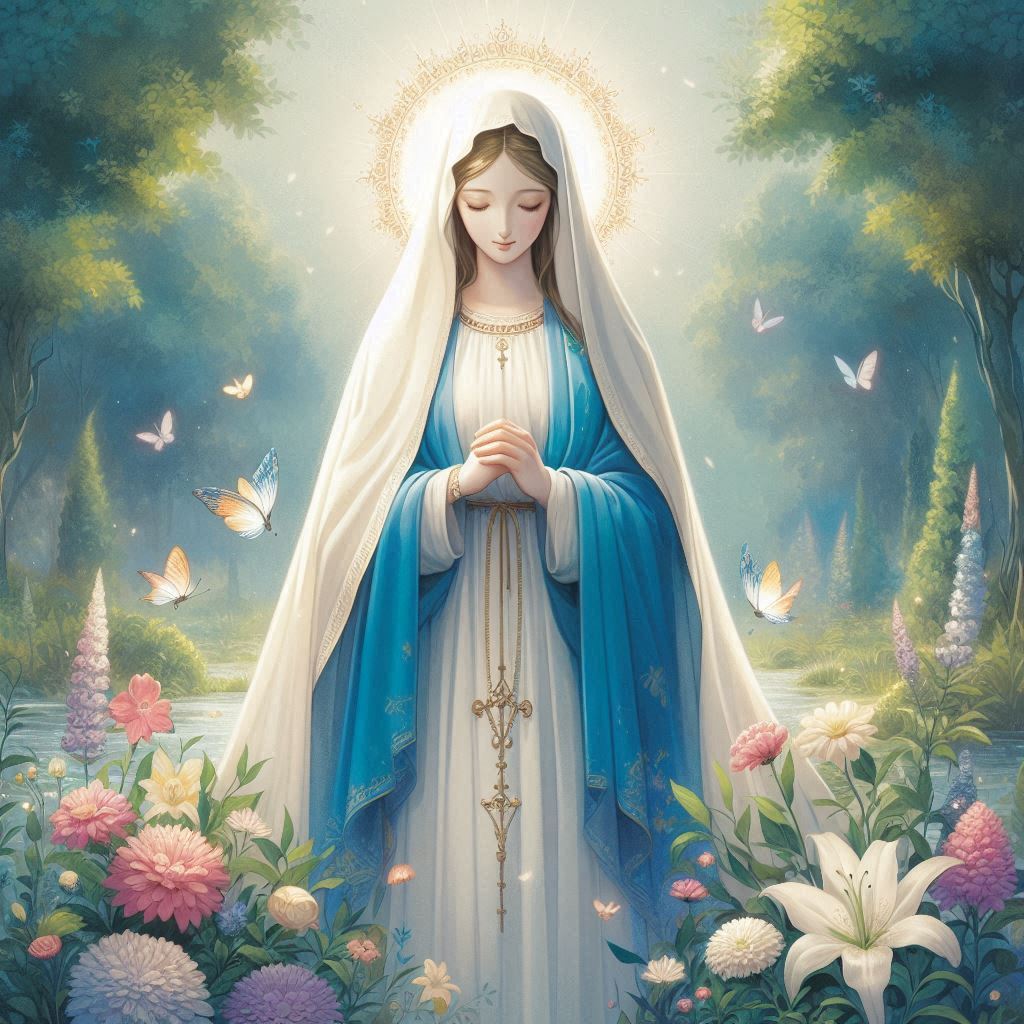 Pray the Holy Rosary of the Catholic Church in 16 Steps.